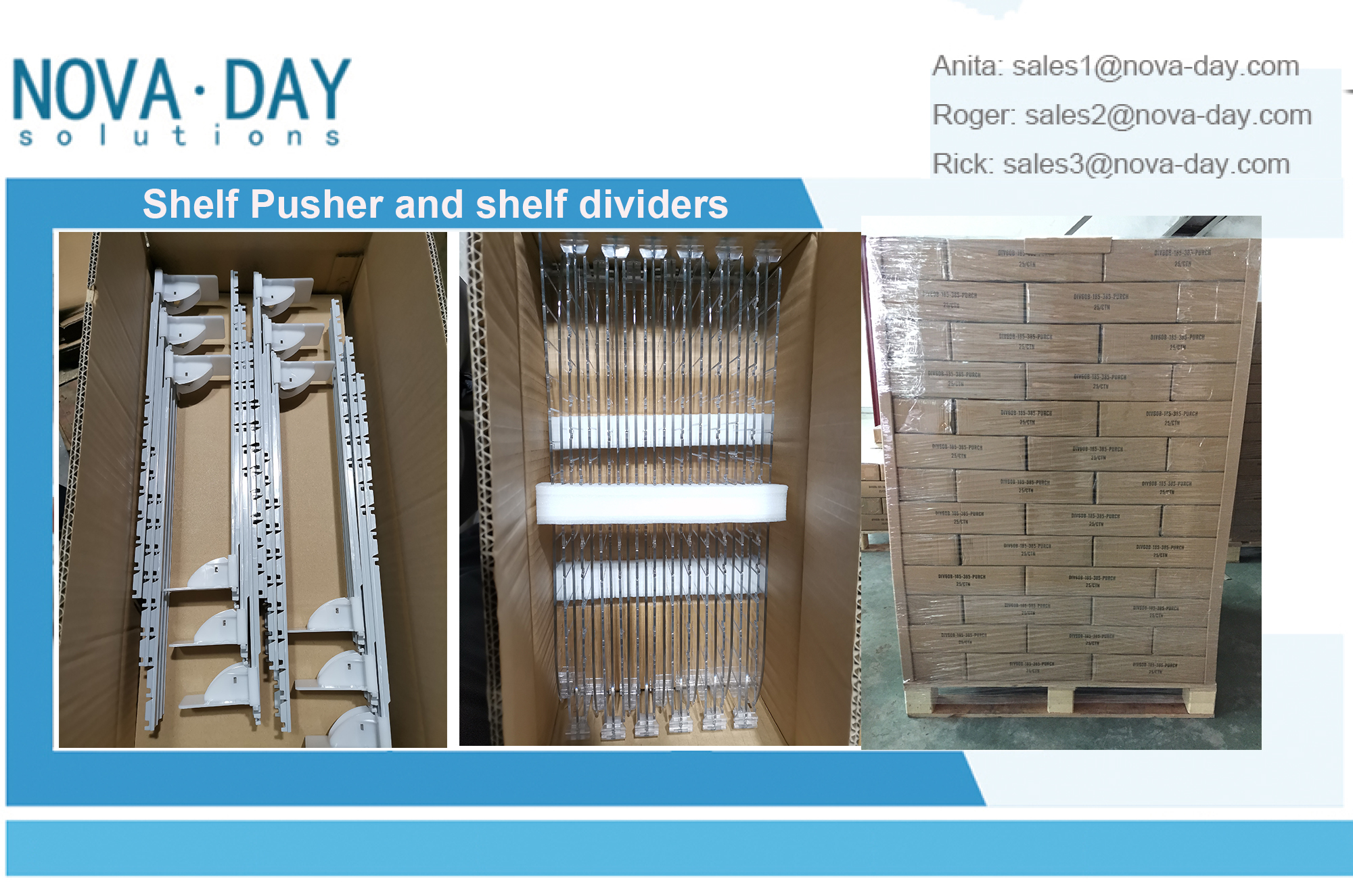 Optimize packaging to reduce shipping damage for the shelf pushers and ...